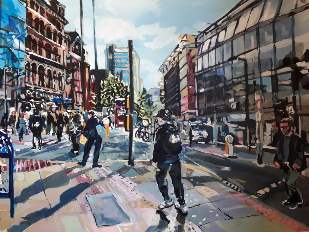 Original Painting -Patchwork Pavement – Janet Mayled